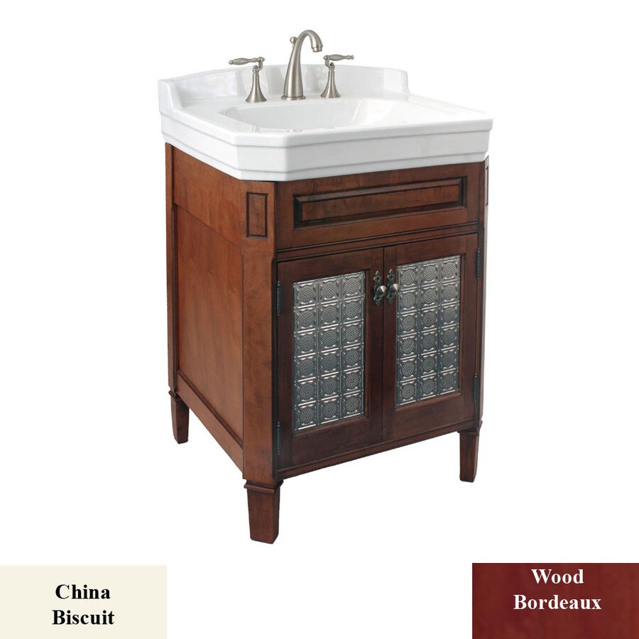 River's Edge Whitehall Lane Cinnamon Bathroom Vanity with Biscuit Top ...