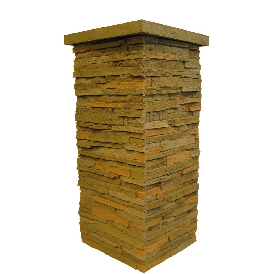 NextStone 4-Pack 16-in x 36-in Santa Fe Adobe Drystack Column Wrap Kit ...