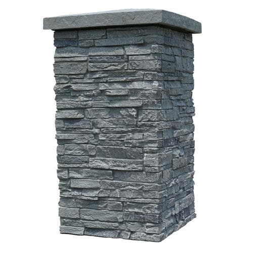 NextStone Slatestone Column Wrap-sq ft Rocky Mountain Graphite Faux ...
