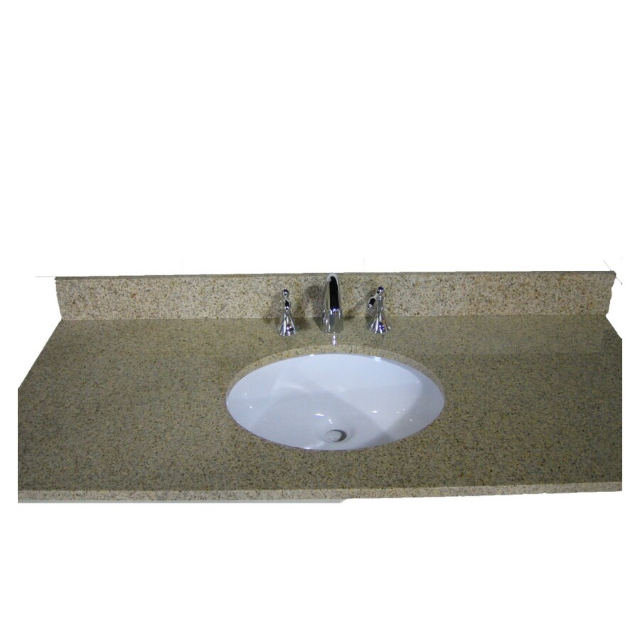 Style Selections 37"W x 22.25"D Kings Gold Granite Vanity Top at Lowes.com