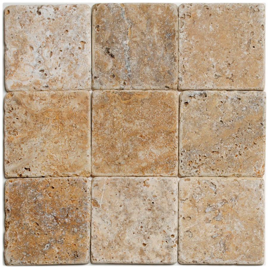 Big Pacific 4-in x 4-in Scabos Travertine Floor Tile at Lowes.com