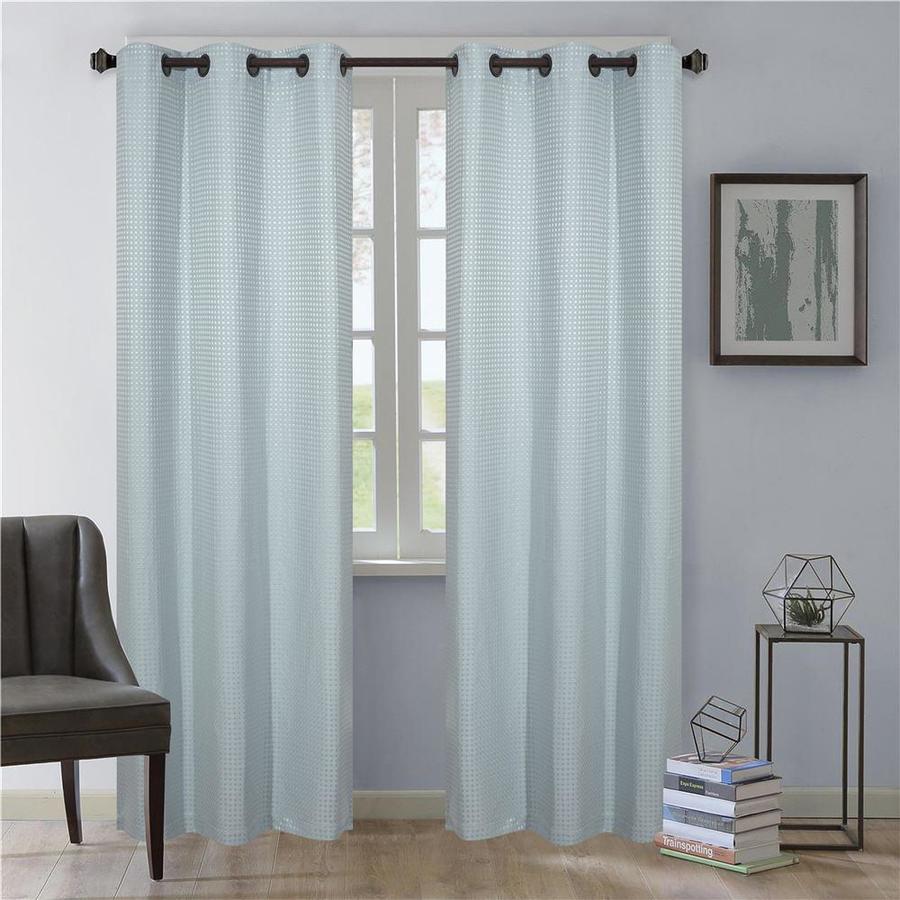 Allen + roth 84-in Mineral Polyester Grommet Light Filtering Curtain ...