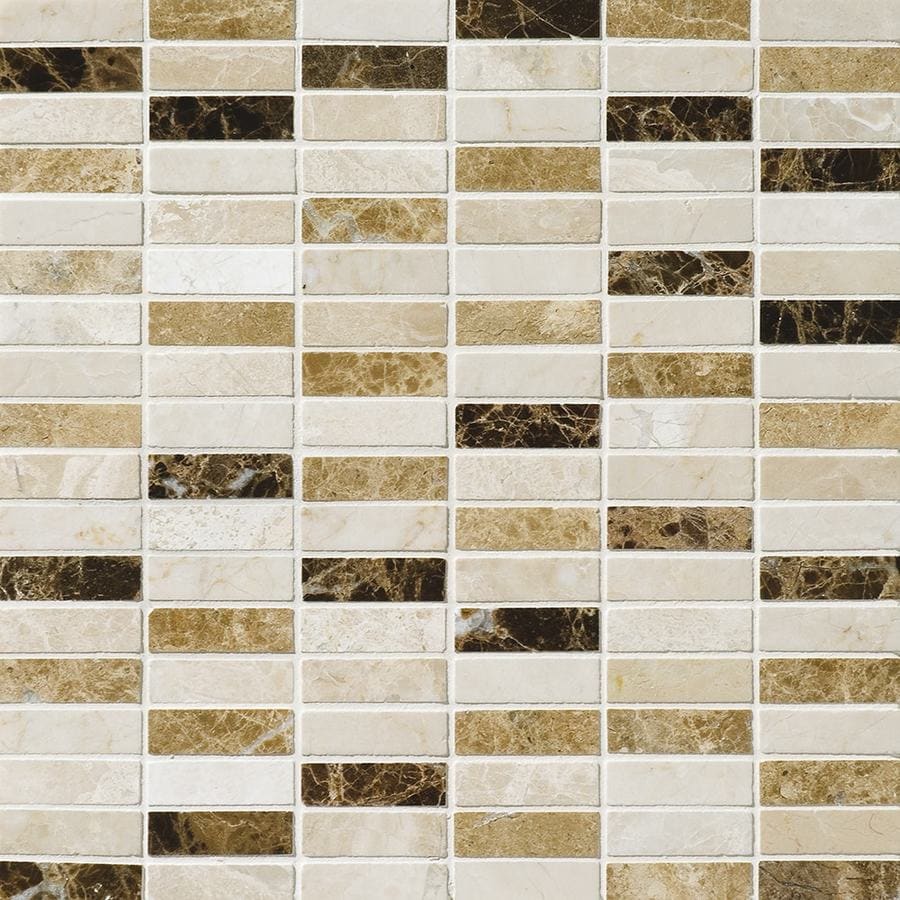 Bermar Natural Stone Naples Blend Polished Natural Stone Marble Tile at ...