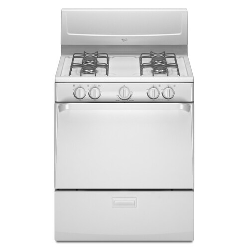 Whirlpool 30-in 4 Burners 4.4-cu ft Manual Clean Gas Range (White) in ...