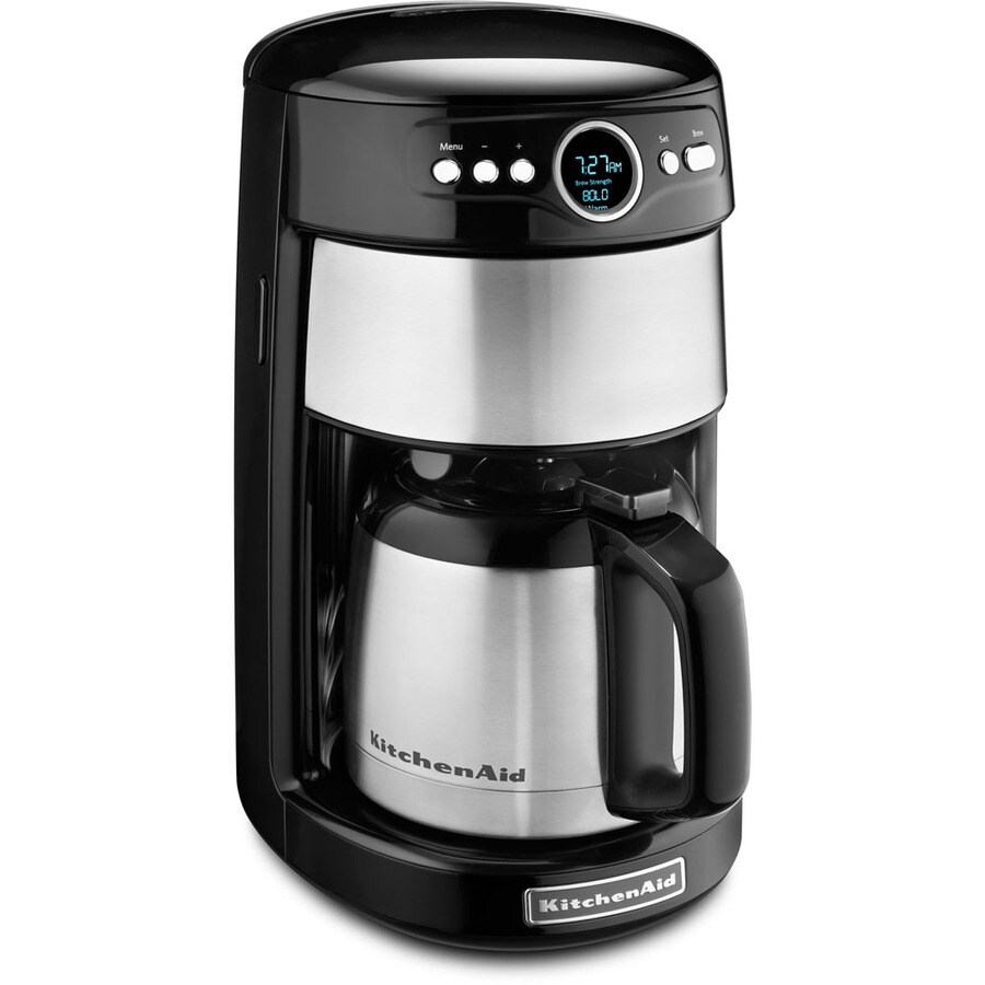 KitchenAid Onyx Black 12-Cup Programmable Coffee Maker in the Coffee ...