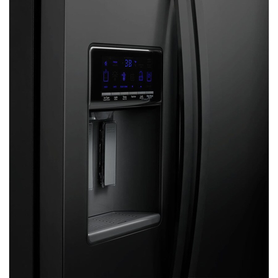 Whirlpool 20.6-cu ft Side-by-Side Refrigerator with Ice Maker (Black ...