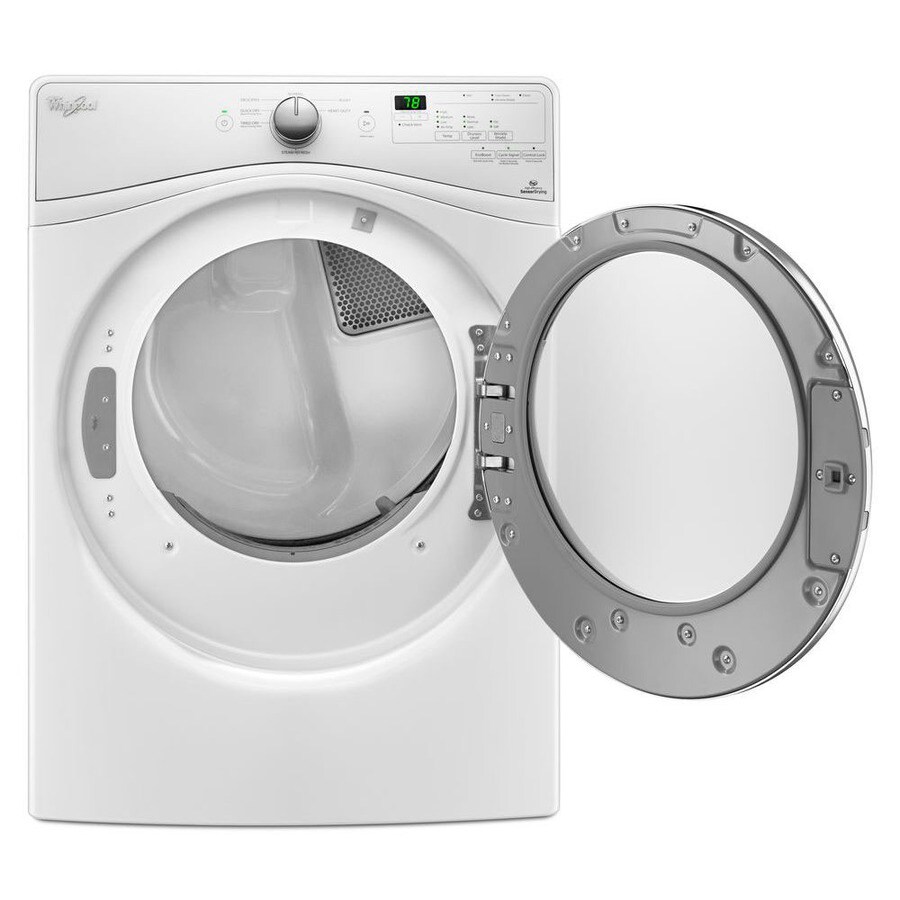 Whirlpool Stackable Steam Cycle Electric Dryer (White) ENERGY STAR at ...