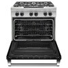 KitchenAid Deep Recessed 6-Burner Self-cleaning Convection Single Oven ...