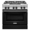 KitchenAid Deep Recessed 6-Burner Self-cleaning Convection Single Oven ...