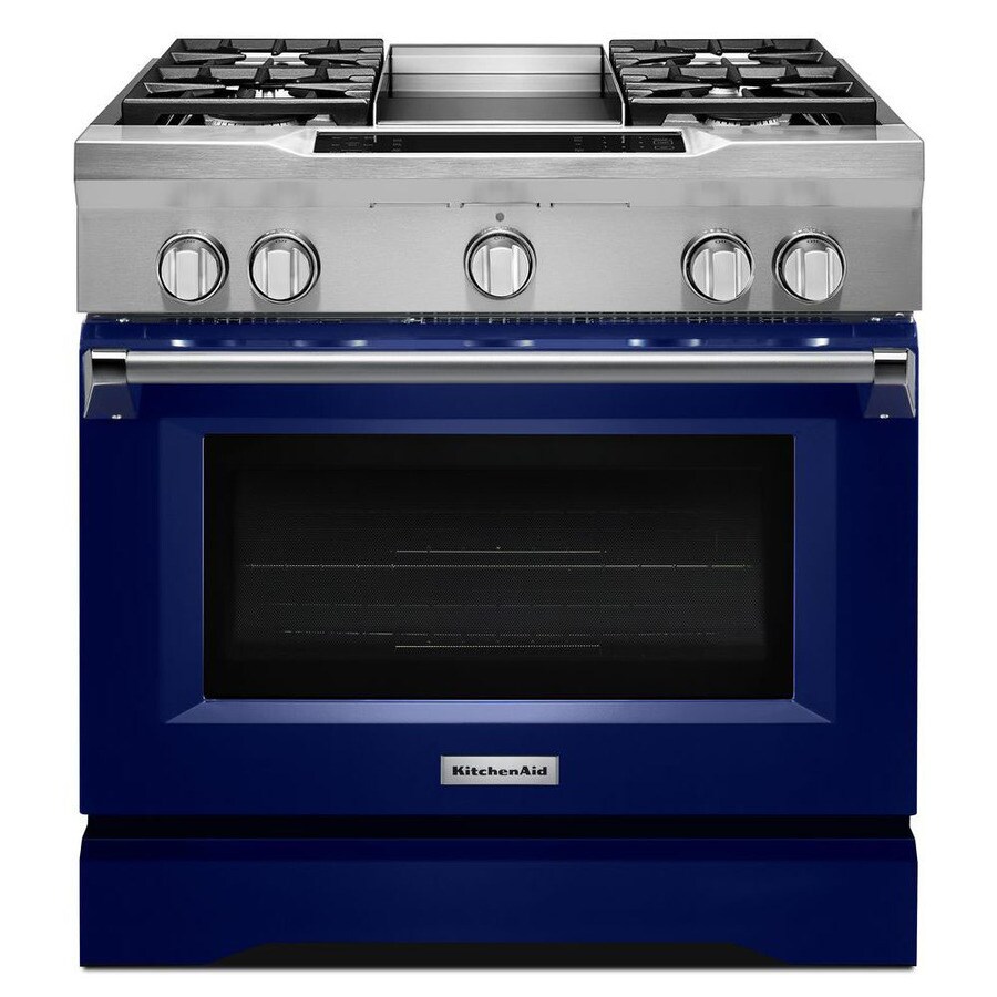 KitchenAid Deep Recessed 5-Burner Self-cleaning Convection Single Oven ...