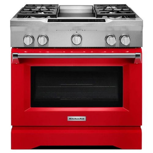 KitchenAid Deep Recessed 5-Burner Self-cleaning Convection Single Oven ...