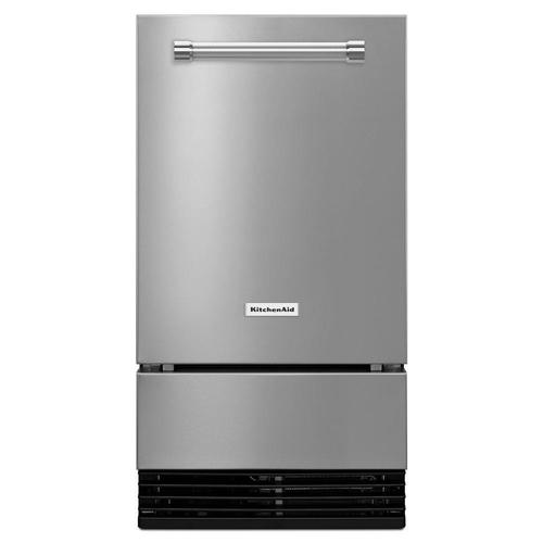 KitchenAid 29-lb Drop-down Door Built-In Cube Ice Maker (Stainless ...