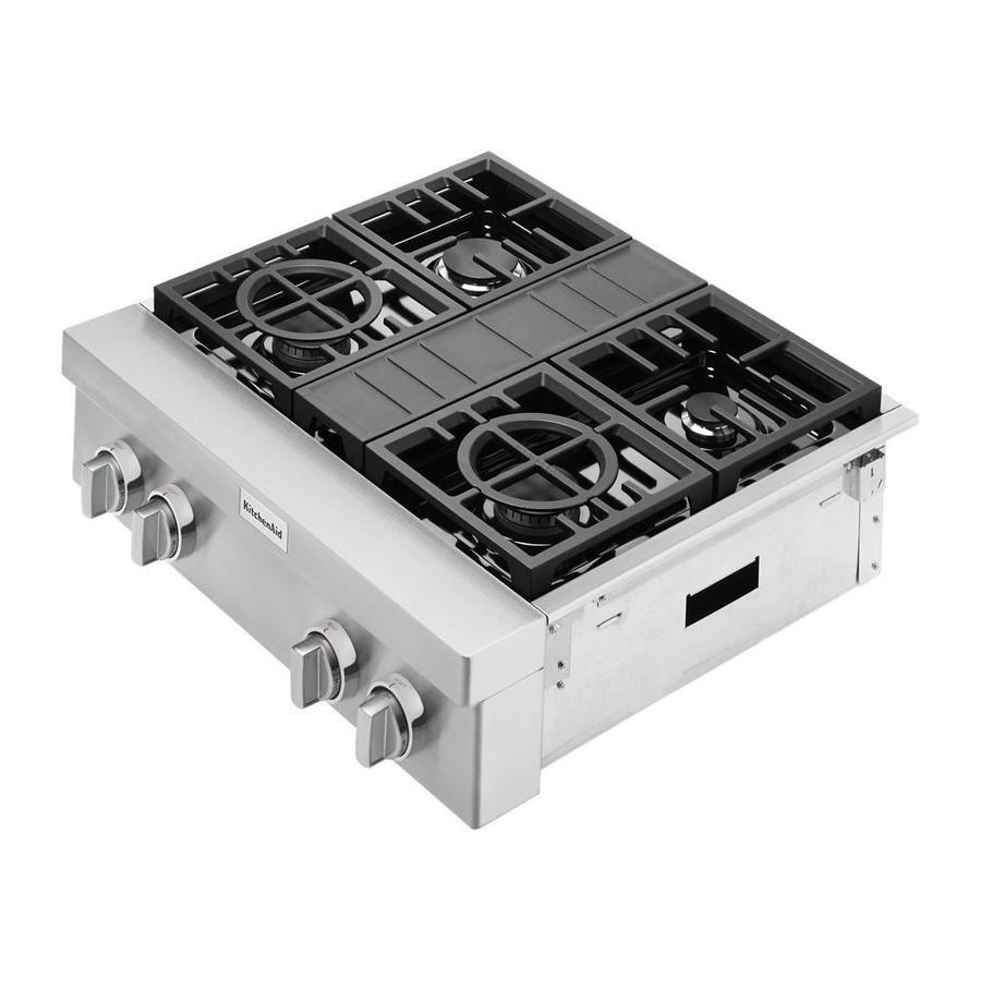 KitchenAid 30-in 4 Burners Stainless Steel Gas Cooktop in the Gas ...