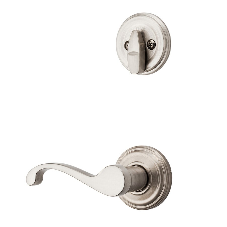 Kwikset Traditional Satin Nickel Residential Single-Lock Door Handleset ...