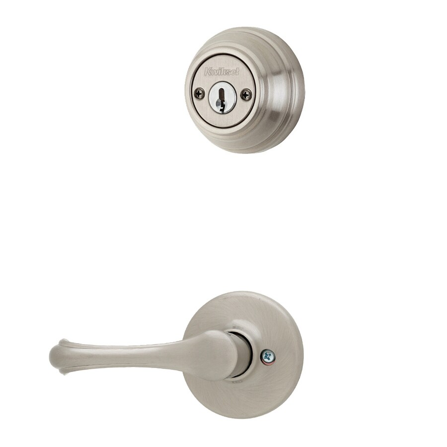 Kwikset Dorian Satin Nickel Double-Cylinder Deadbolt Entry Door ...