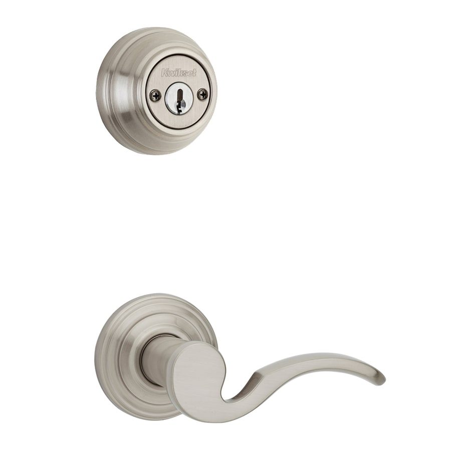 Kwikset Traditional Satin Nickel Residential Single-Lock Door Handleset ...
