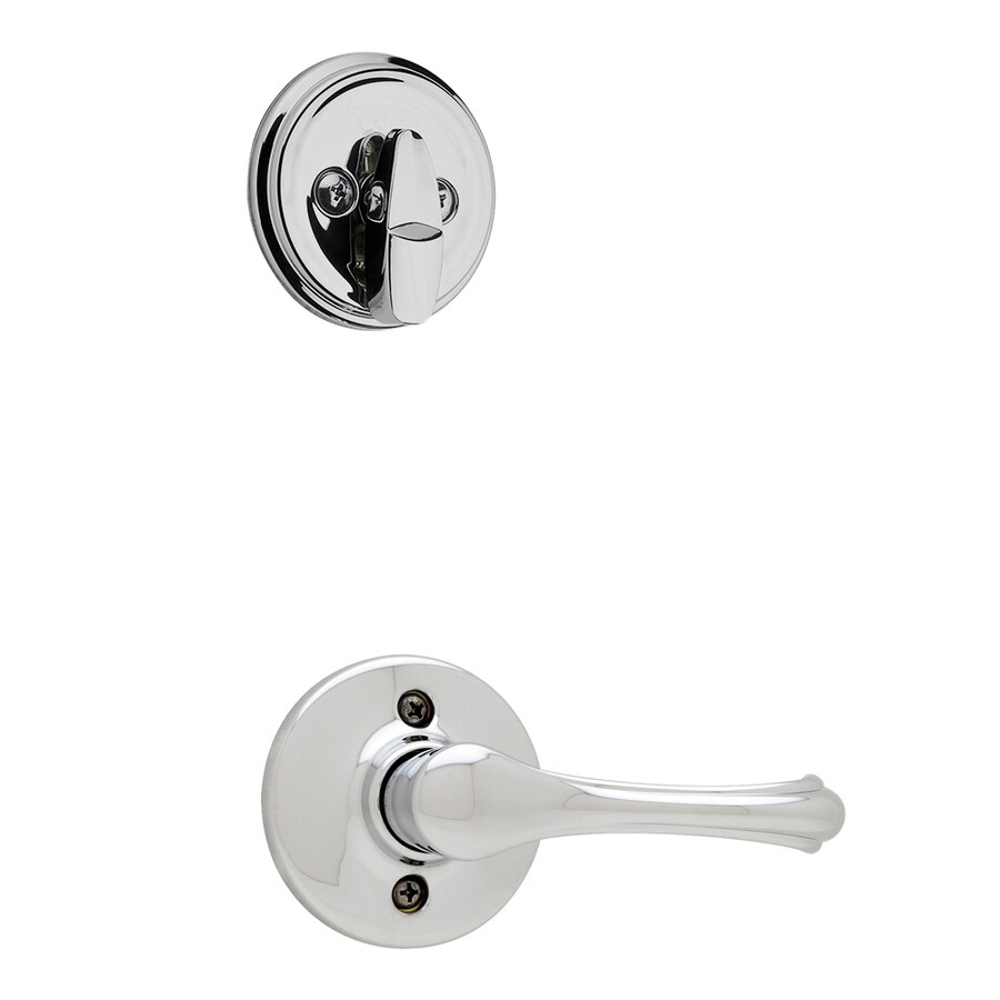 Kwikset Dorian Polished Chrome Single-Cylinder Deadbolt Entry Door ...