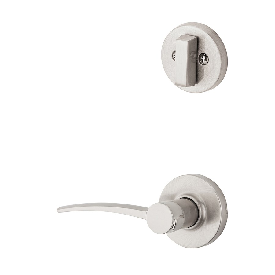 Kwikset Traditional Satin Nickel Residential Single-Lock Door Handleset ...