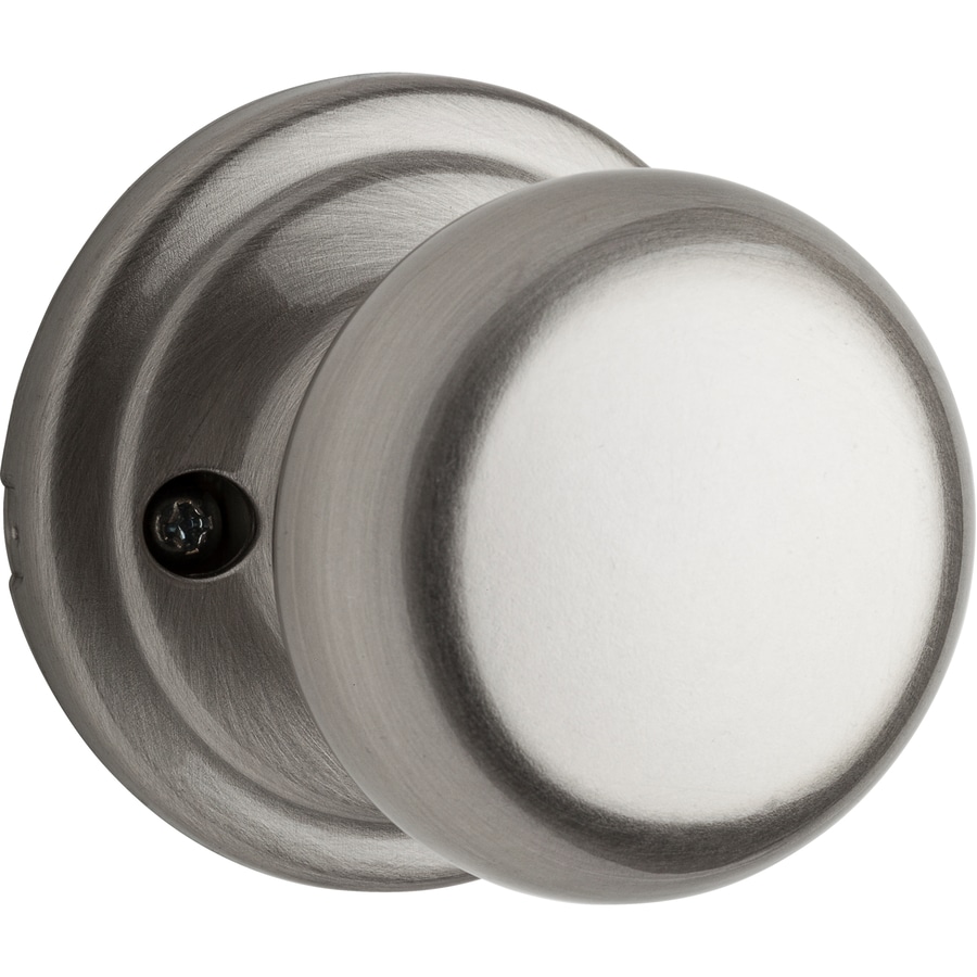 Kwikset Hancock Satin Nickel Dummy Door Knob Single Pack at Lowes.com