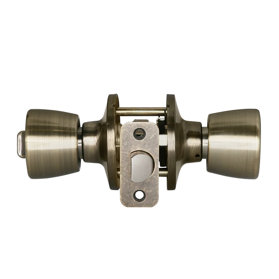 Gatehouse Gallo Antique Brass Privacy Door Knob at Lowes.com