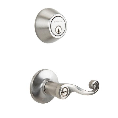 Gatehouse Savannah Satin Nickel Single-Cylinder Deadbolt Universal ...