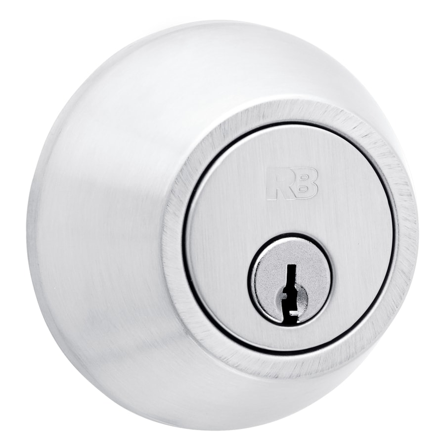 ReliaBilt Brushed Stainless Steel Double Cylinder Deadbolt in the ...