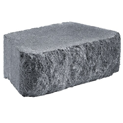 Anchor Block Charcoal Aspen Retaining Wall Block (Common: 12-in x 4-in ...