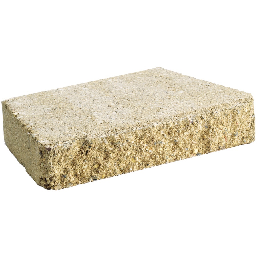 Anchor Block Tan Hudson Retaining Wall Cap (Common: 12-in x 2-in ...