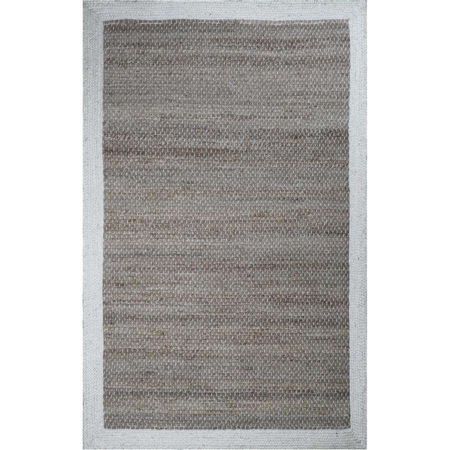 Allen + roth Cooperstown Natural Ivory Rectangular Indoor Handcrafted ...