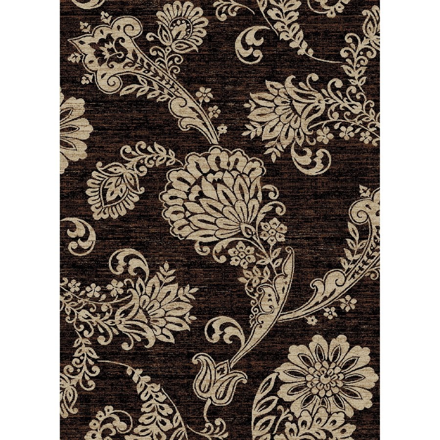 Concord Global 5 x 7 Black Paisley Area Rug at Lowes.com