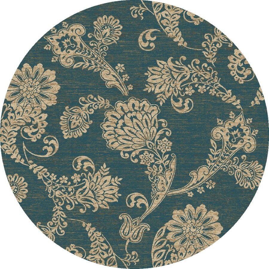 Concord Global Kensington 8 x 8 Blue Round Paisley Area Rug at Lowes.com