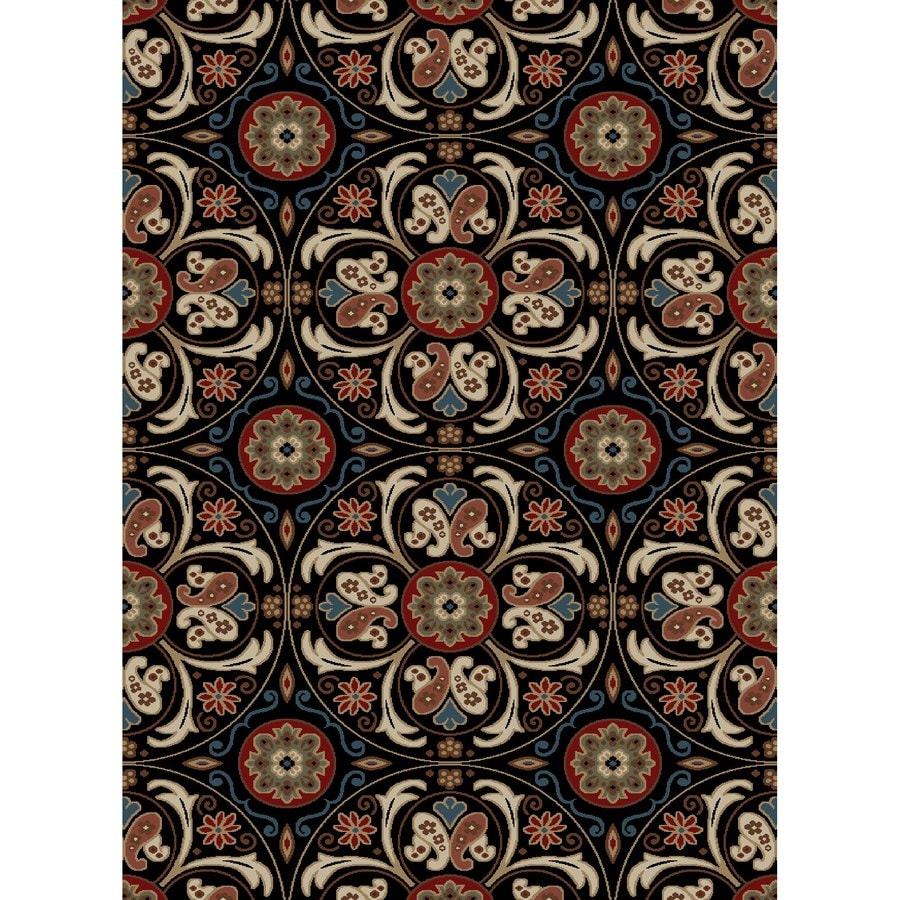 Concord Global Kensington 5 X 7 (ft) Black Paisley Area Rug in the Rugs ...