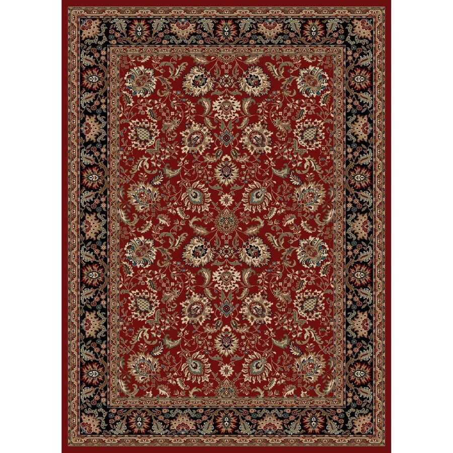 Concord Global 5 x 7 Red Border Area Rug in the Rugs department at ...