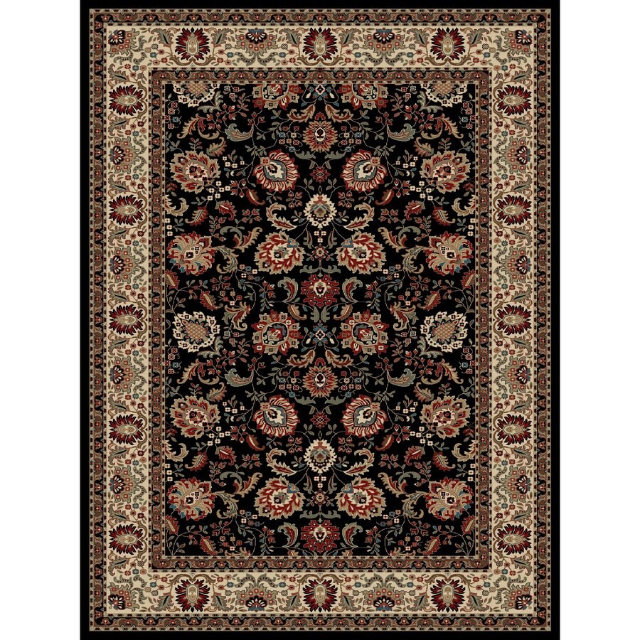 Concord Global 8 x 11 Black Border Area Rug at Lowes.com