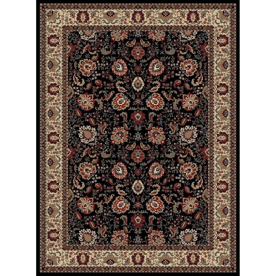 Concord Global Kensington 9 X 12 (ft) Black Border Area Rug in the Rugs ...