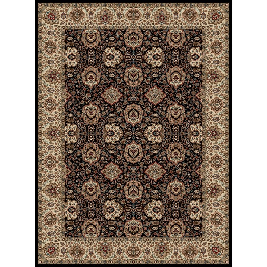 Concord Global 9 x 12 Black Border Area Rug at Lowes.com