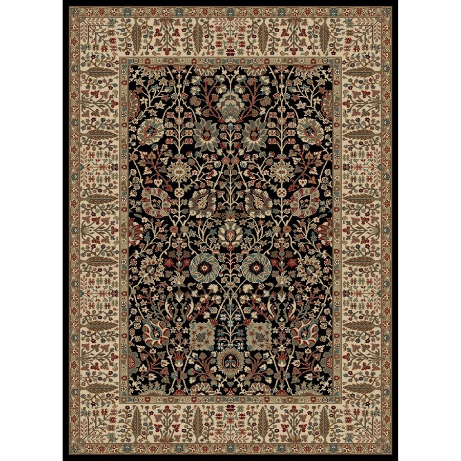 Concord Global Kensington 5 X 7 Black Border Area Rug at Lowes.com