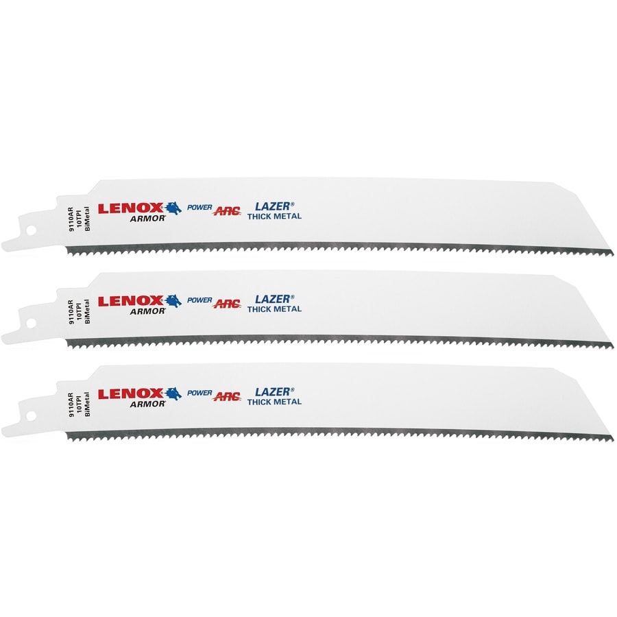 LENOX Armor Power Arc Curved 3-Pack 9-in 10-TPI Metal Cutting ...