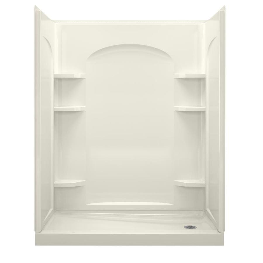 Sterling Ensemble Biscuit 4-Piece Alcove Shower Kit (Common: 30-in x 60 ...