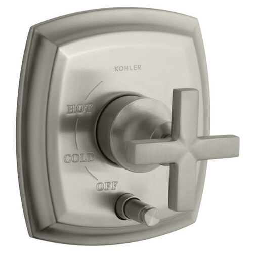 KOHLER Vibrant Brushed Nickel Cross Shower Handle at Lowes.com