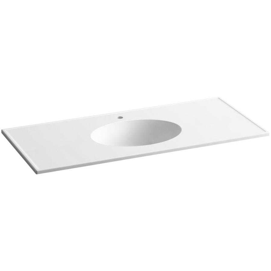 KOHLER Ceramic/Impressions 49-in White Impressions Vitreous China ...