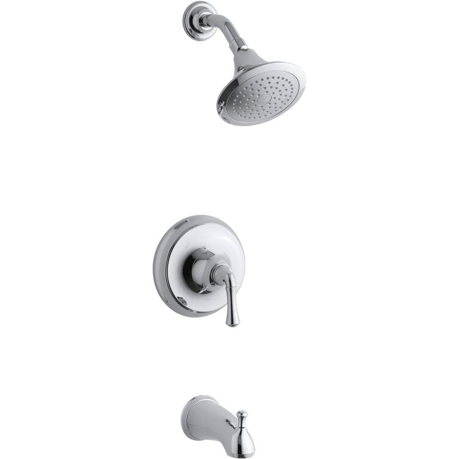 KOHLER Forte Polished Chrome 1-Handle Bathtub and Shower Faucet at ...
