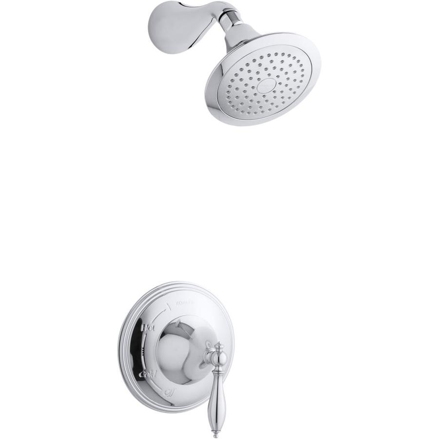 KOHLER Finial Polished Chrome 1-Handle Shower Faucet at Lowes.com