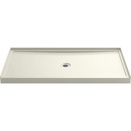 KOHLER Rely Biscuit Acrylic Shower Base 34-in W x 60-in L with Center ...