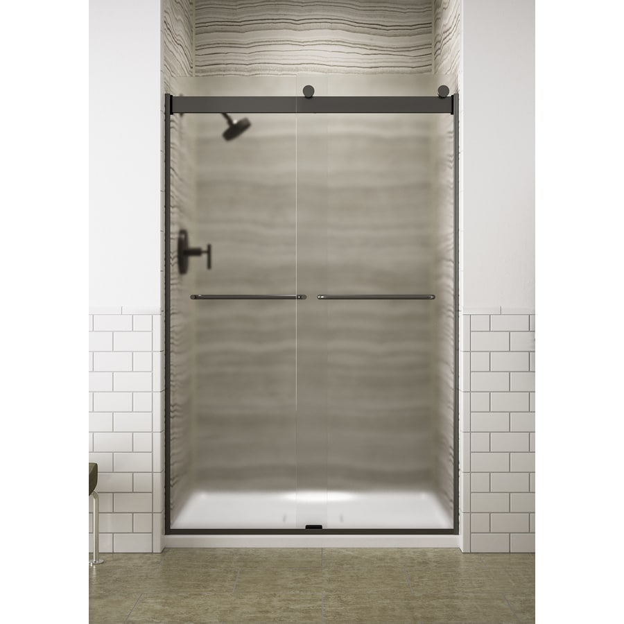 KOHLER Levity 74-in H x 44.625-in to 47.625-in W Frameless Bypass ...