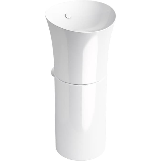 Kohler Veil 36 0625 In H White Fire Clay Pedestal Sink Combo Drain