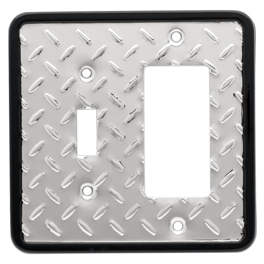 Brainerd 6-1/4"W x 8"H Chrome Decorator Rocker Stainless Steel Wall ...