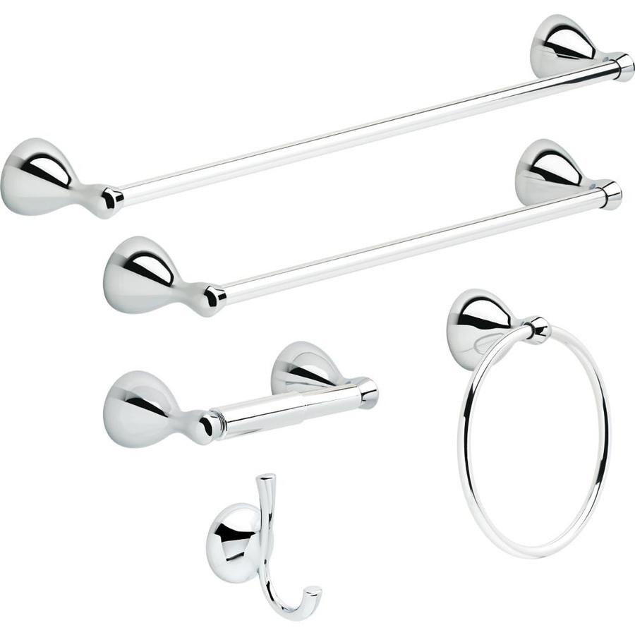 Delta Foundations 2-Hook Polished Chrome Towel Hook at Lowes.com