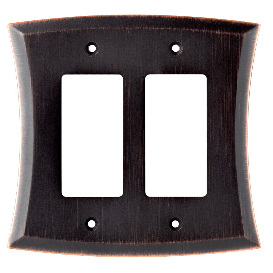 allen + roth 2-Gang Oil-Rubbed Bronze Decorator Wall Plate at Lowes.com