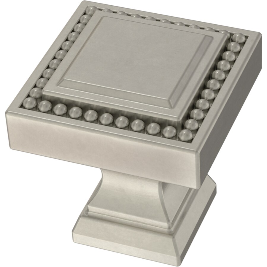 Brainerd Elegant Beaded 1-in Satin Nickel Square Traditional Cabinet Knob in the Cabinet Knobs ...